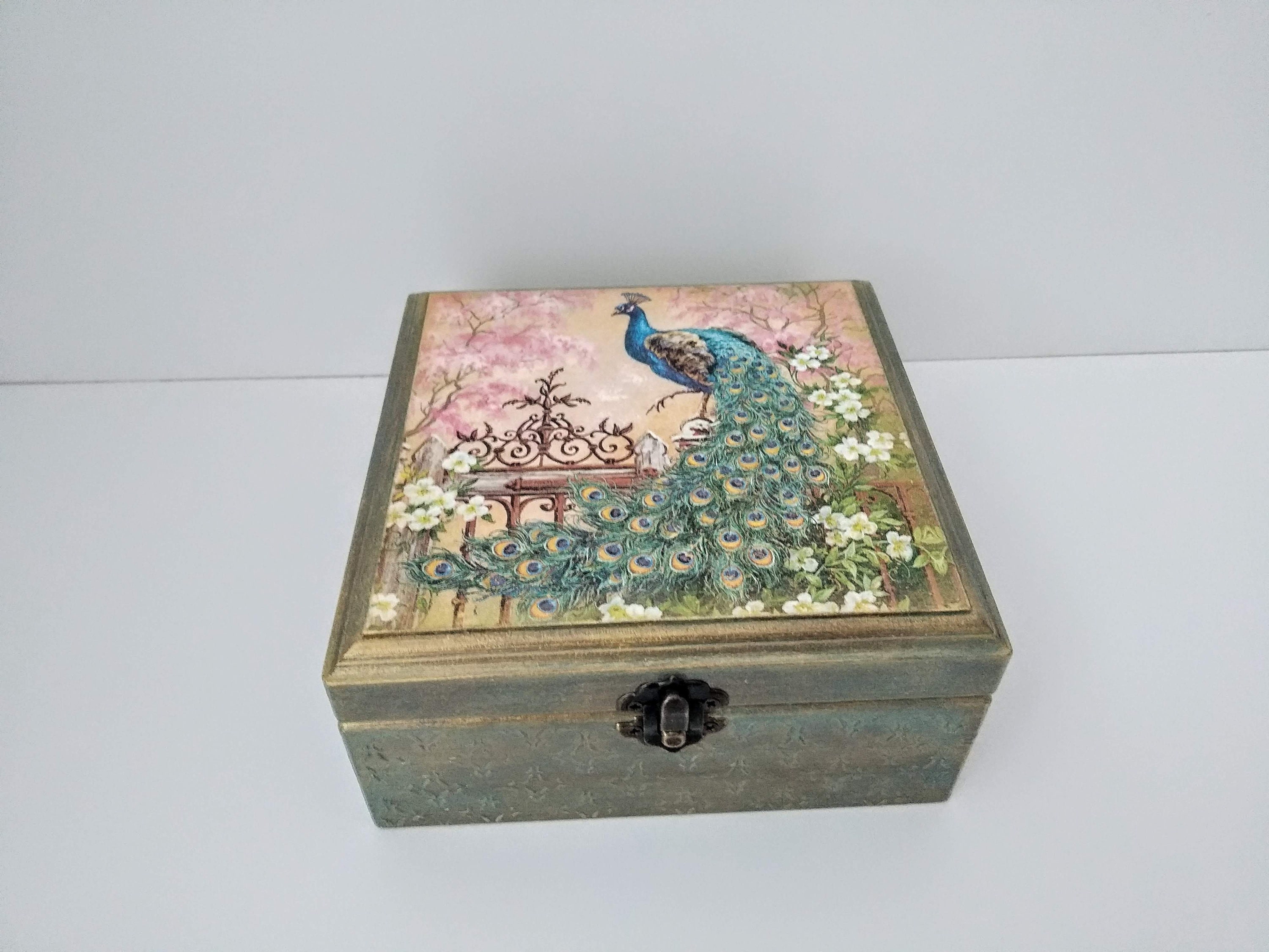 Peacock Jewelry Boxjewelry Box Jewelry Storagepeacock - Etsy