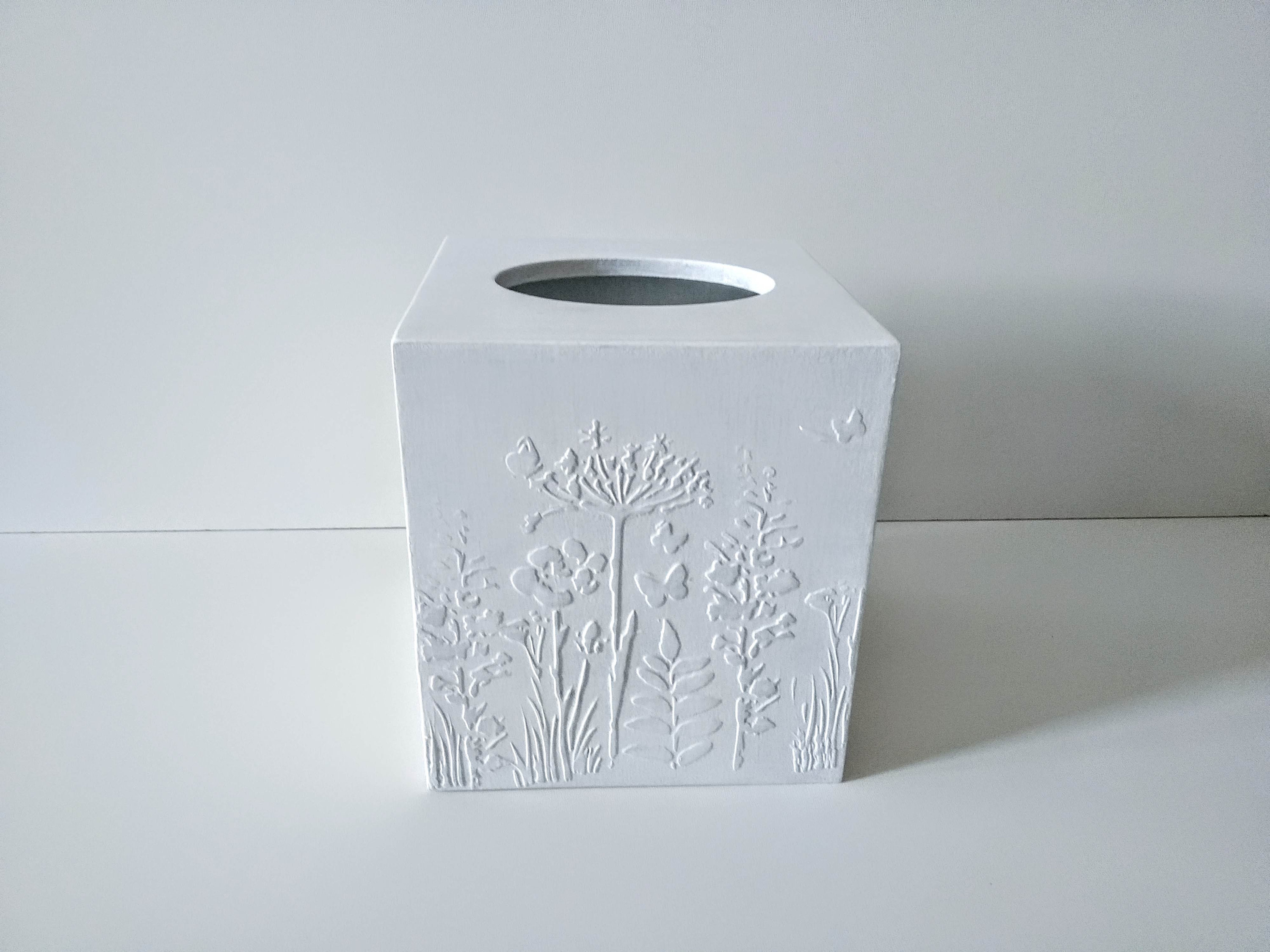 Tissue Box Cover White,square Tissue Box Holder,bathroom Decor ...