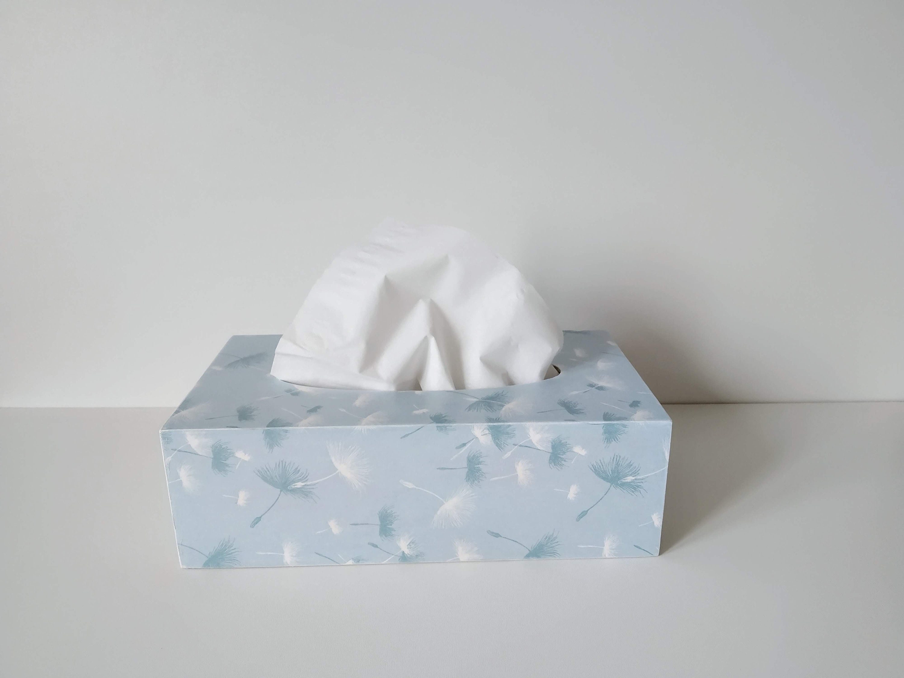 Tissue box cover rectangular sky blue for Bathroomnapkin | Etsy