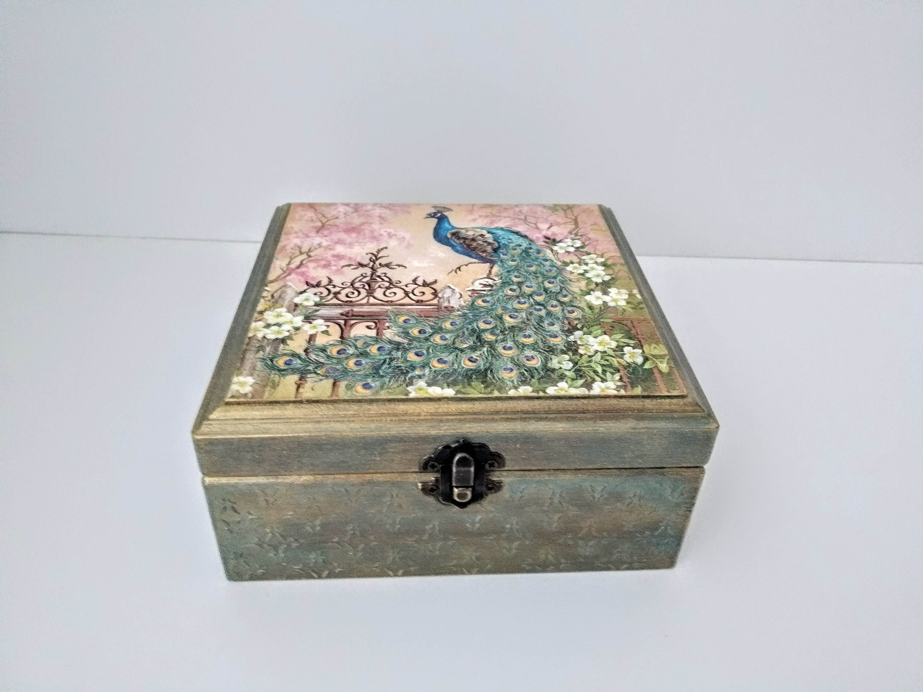 Peacock Jewelry Boxjewelry Box Jewelry Storagepeacock - Etsy
