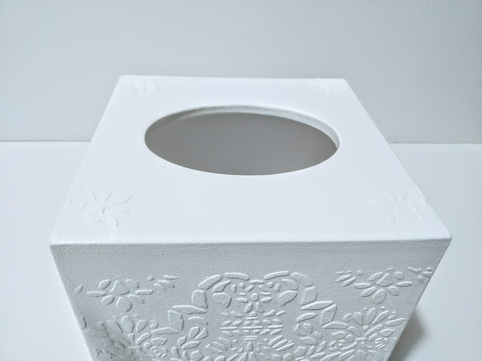 Tissue Box Cover White,square Tissue Box Holder,bathroom Decor ...