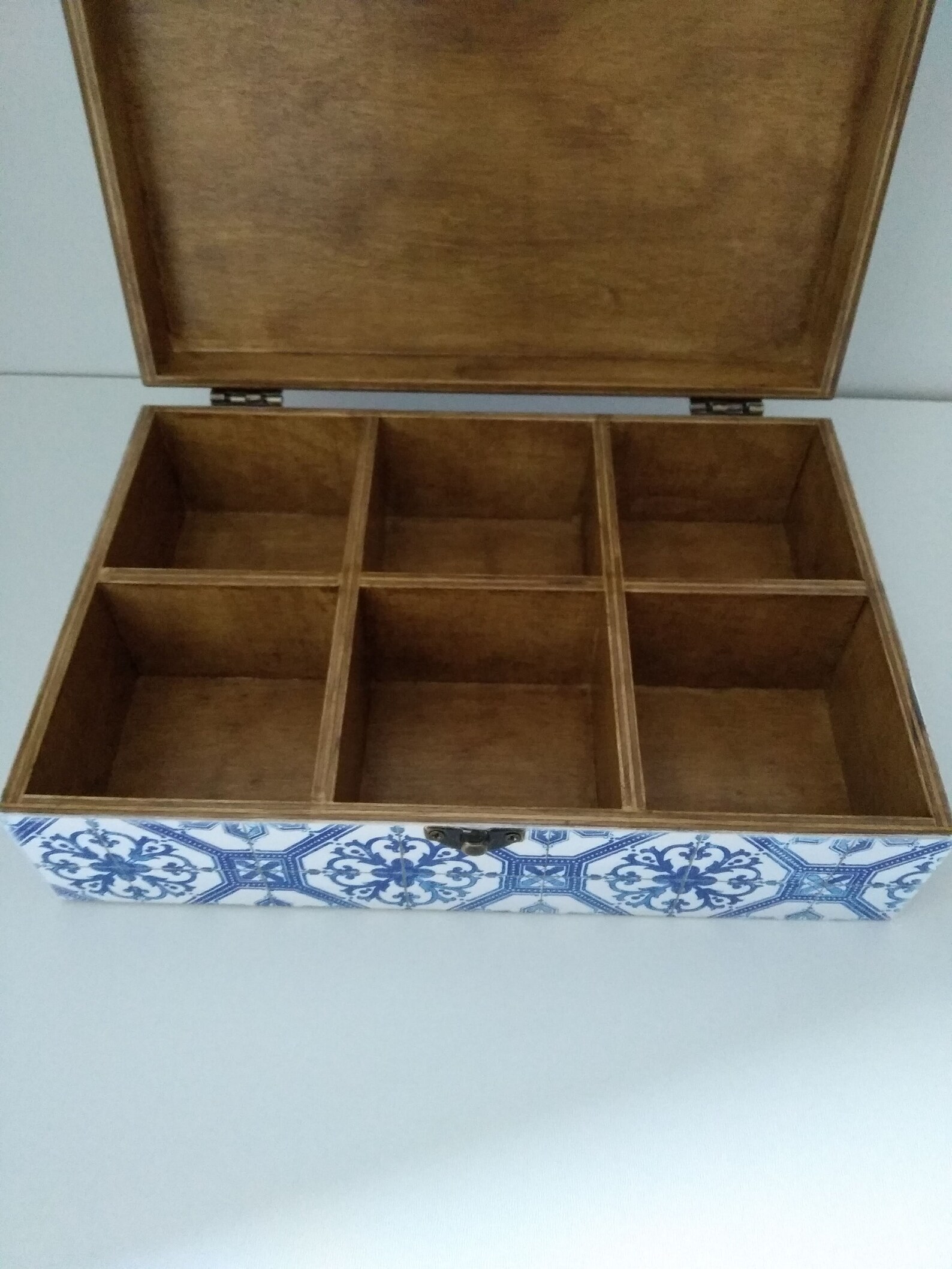 Wooden Blue Box for Teabox Holder for Teabig Tea Bag Storage - Etsy