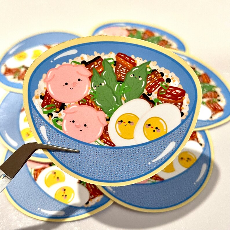 Pork Adobo & Rice Filipino Sticker Glossy Sticker - Etsy