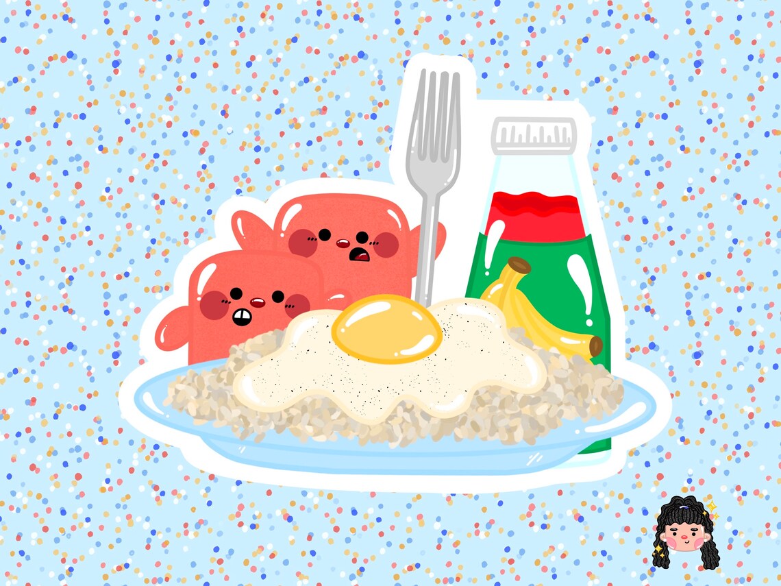 Spamsilog Silog Series Filipino Sticker Glossy Sticker - Etsy