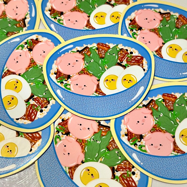 Pork Adobo & Rice Filipino Sticker Glossy Sticker - Etsy