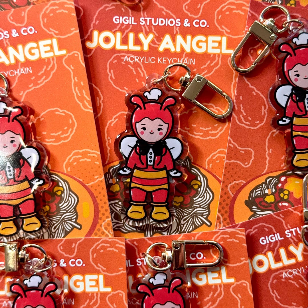 Jolly Angel | Filipino Keychain | Acrylic Keychain | Cute Keychain - Etsy
