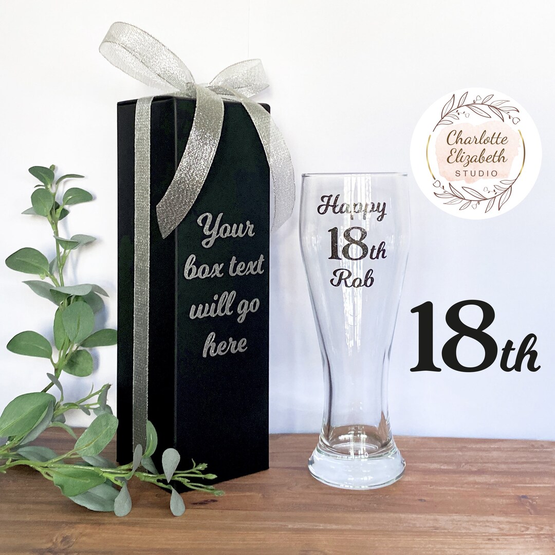 Personalised 18th Birthday PINT Glass Tall Beer Glass 18th - Etsy
