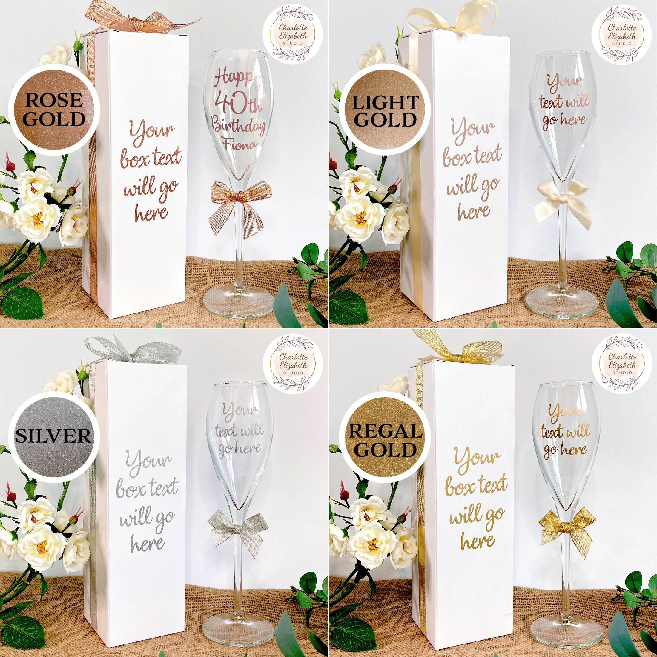 Personalised 40th Birthday CHAMPAGNE Prosecco Flute Glass - Etsy UK