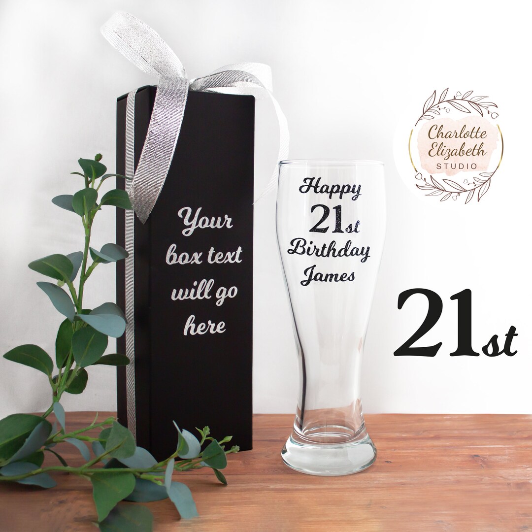 Personalised 21st Birthday PINT Glass Tall Beer Glass 21st - Etsy UK