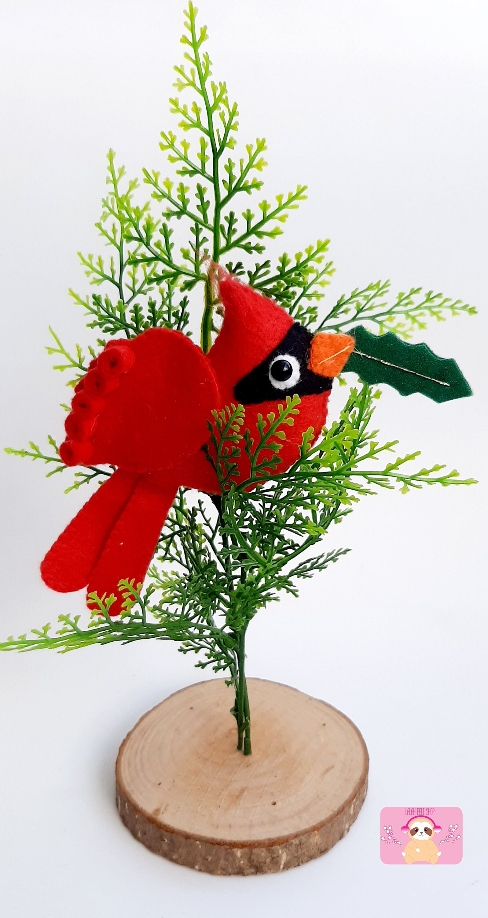 Sweet Cardinal Felt Pattern PDF SVG Felt Bird Christmas - Etsy España