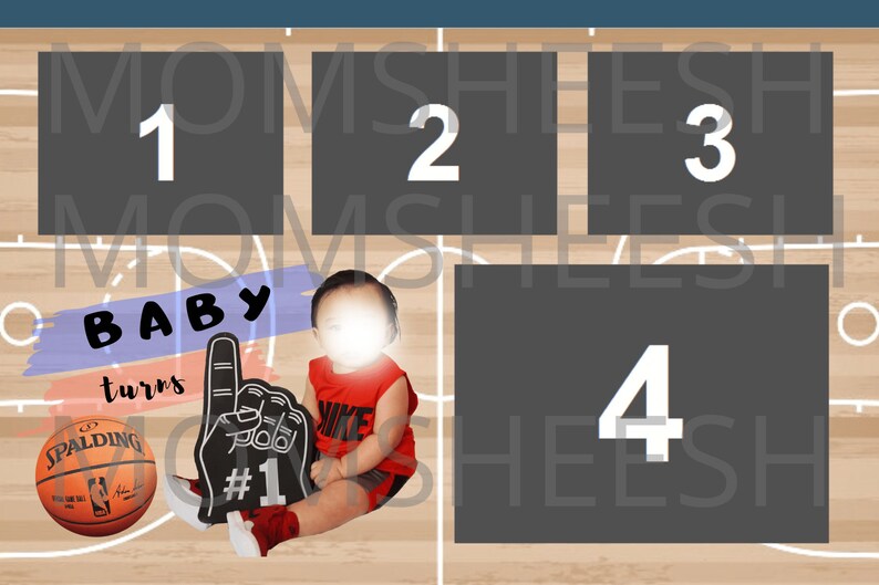 Basketball Theme Photobooth Template - Etsy