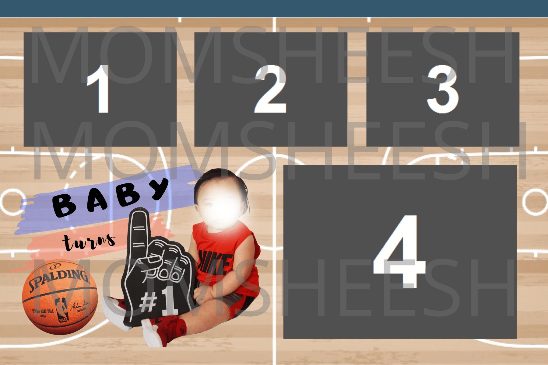 Basketball Theme Photobooth Template - Etsy