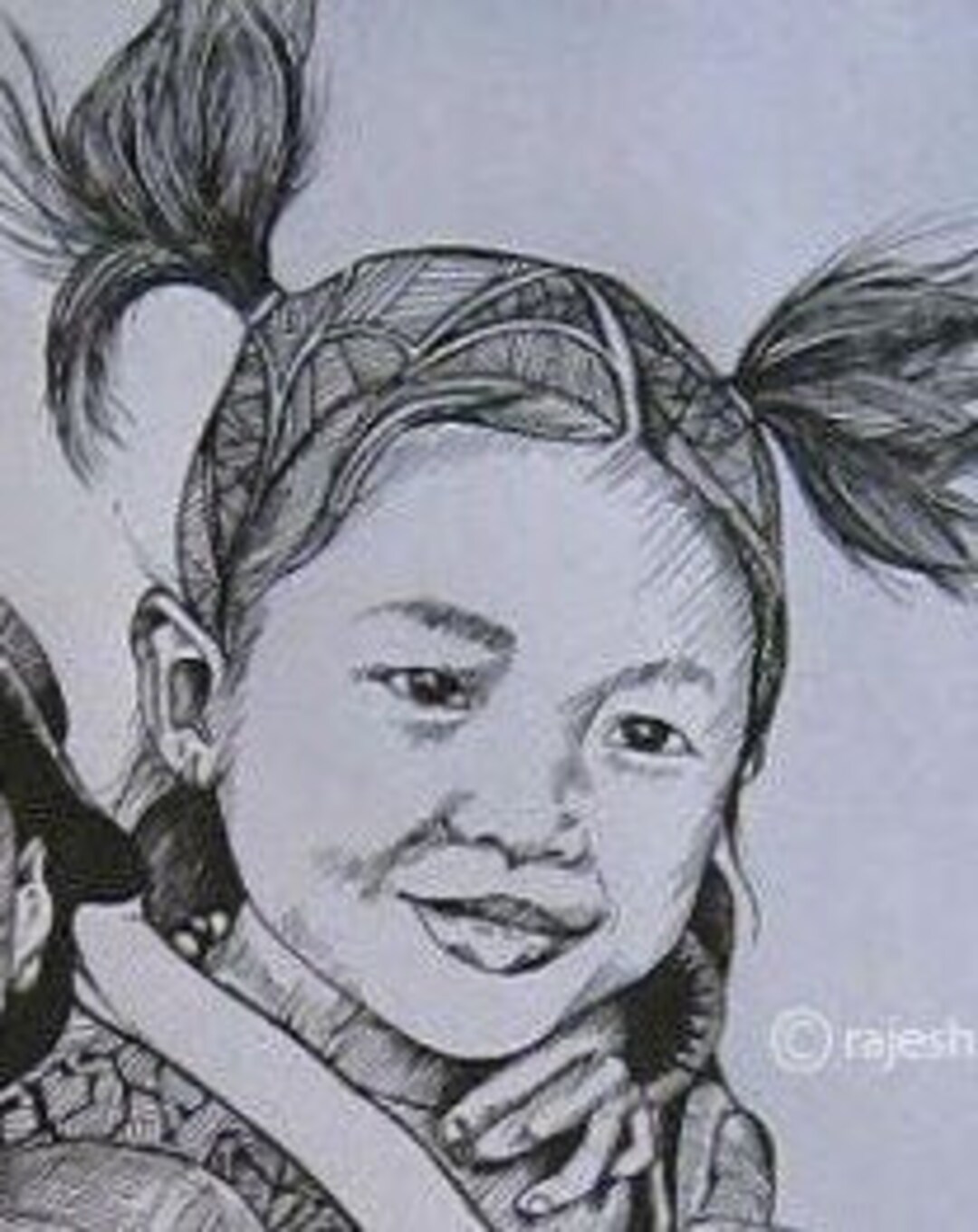 Kid's Amazing Portrait From Photo, Pencil Drawing, Custom Pencil ...