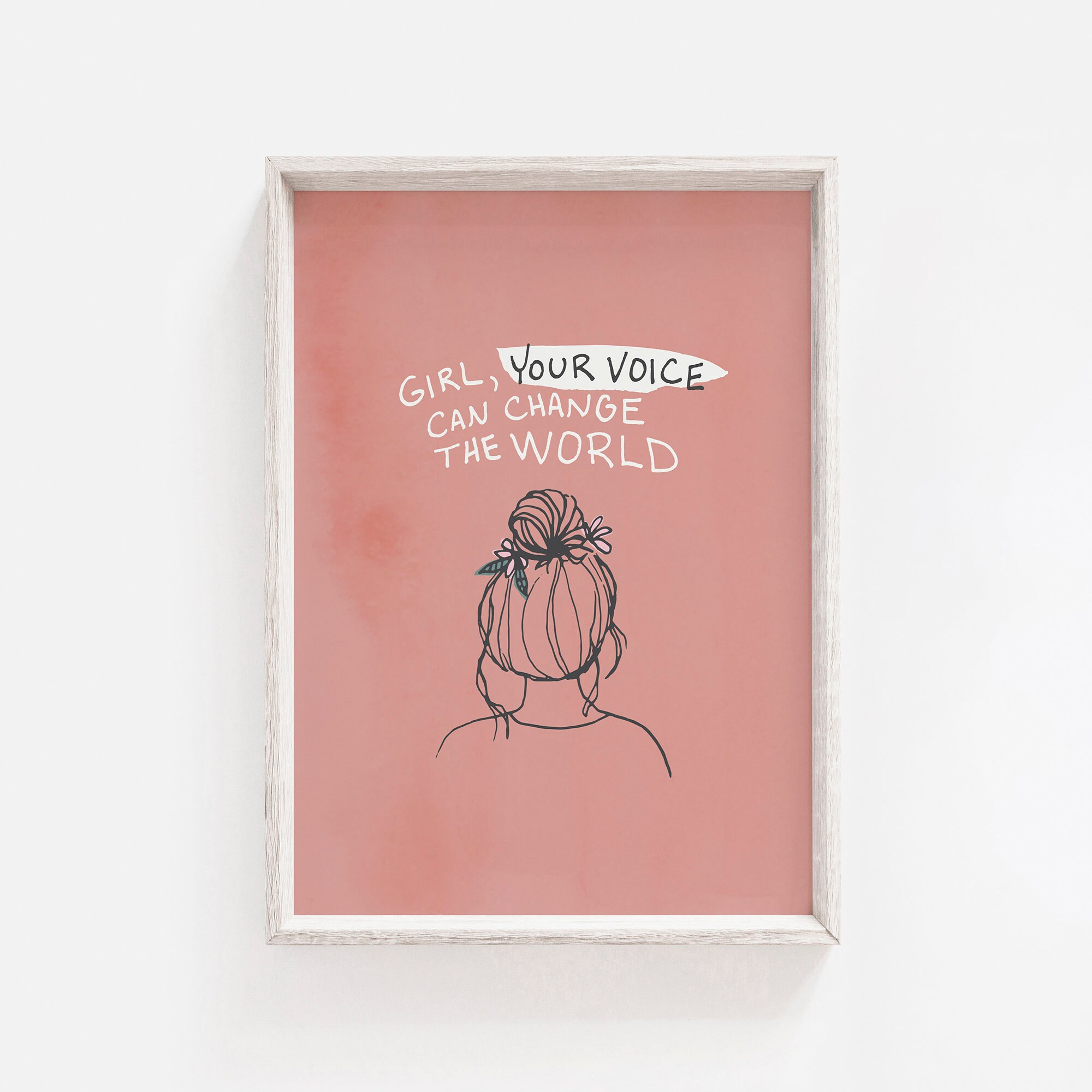 Your Voice Art Print Hand Illustrated Hand Lettered - Etsy