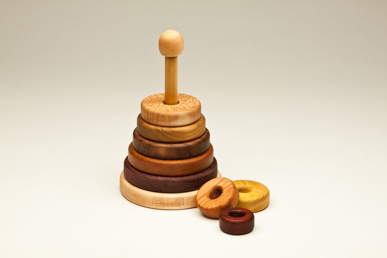 Wooden Stacking Rings - Etsy