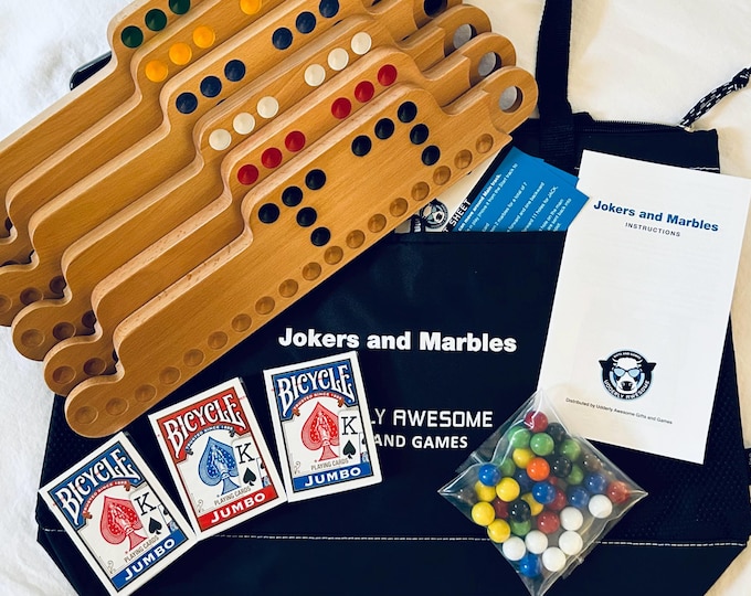 Jokers & Marbles Game 4-8 Player, Board Games, Made in USA, Pegs and ...