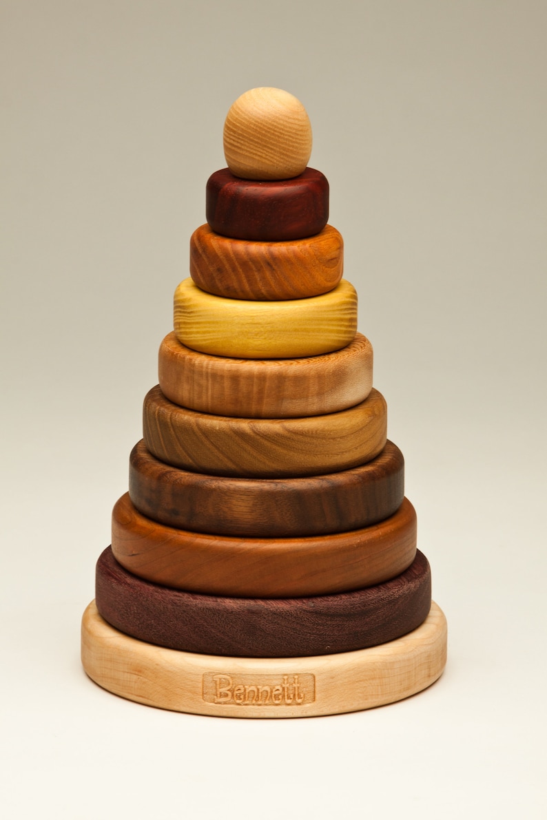 Wooden Stacking Rings - Etsy