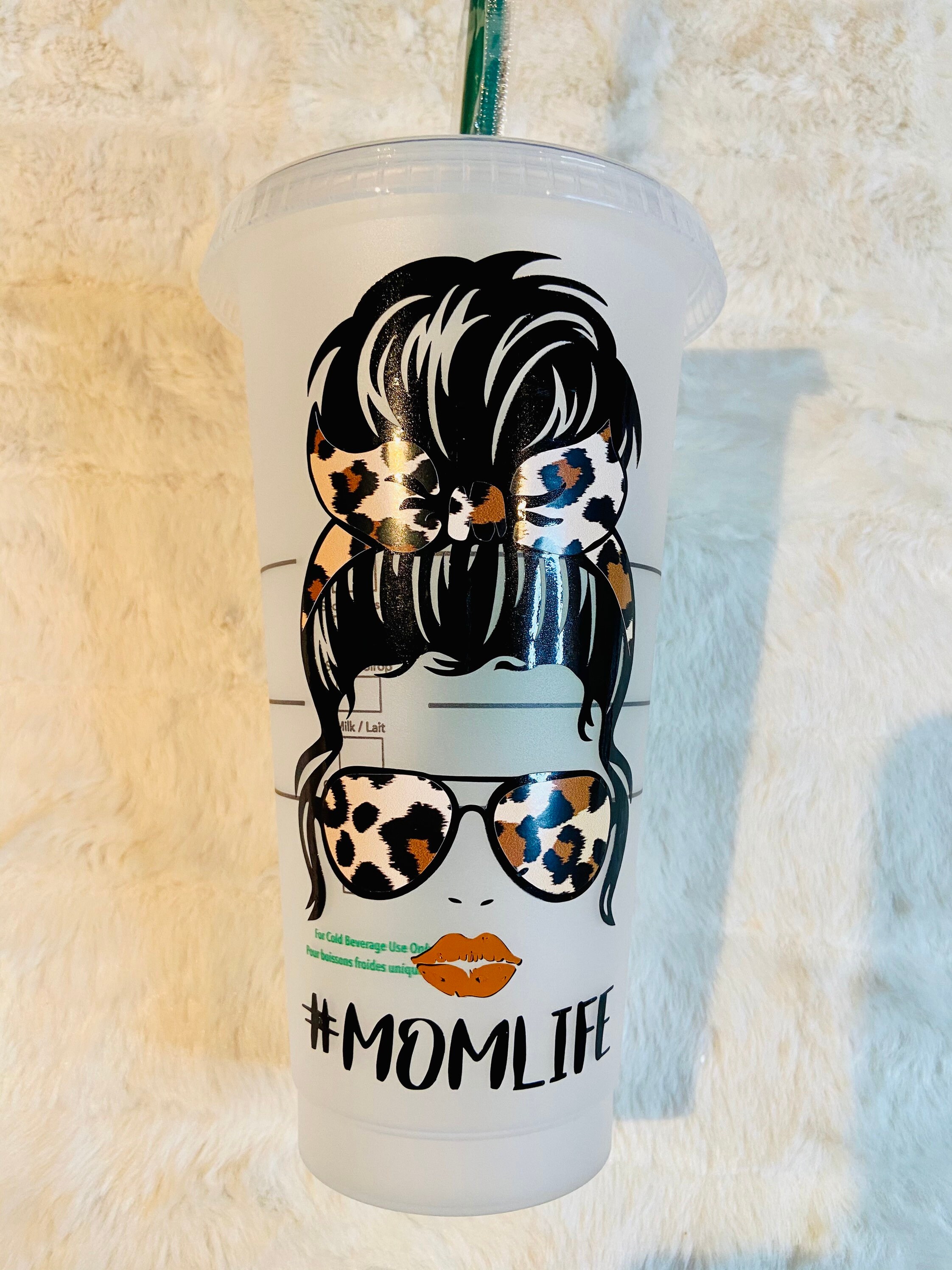 Mom Life Starbucks Cup girl Life Messy Bun Tumblergifts - Etsy