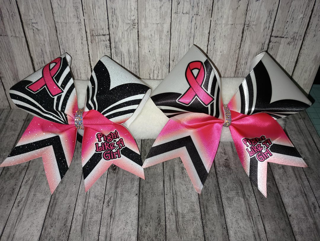 Breast Cancer Cheer Bow Pink Out October KD1 - Etsy