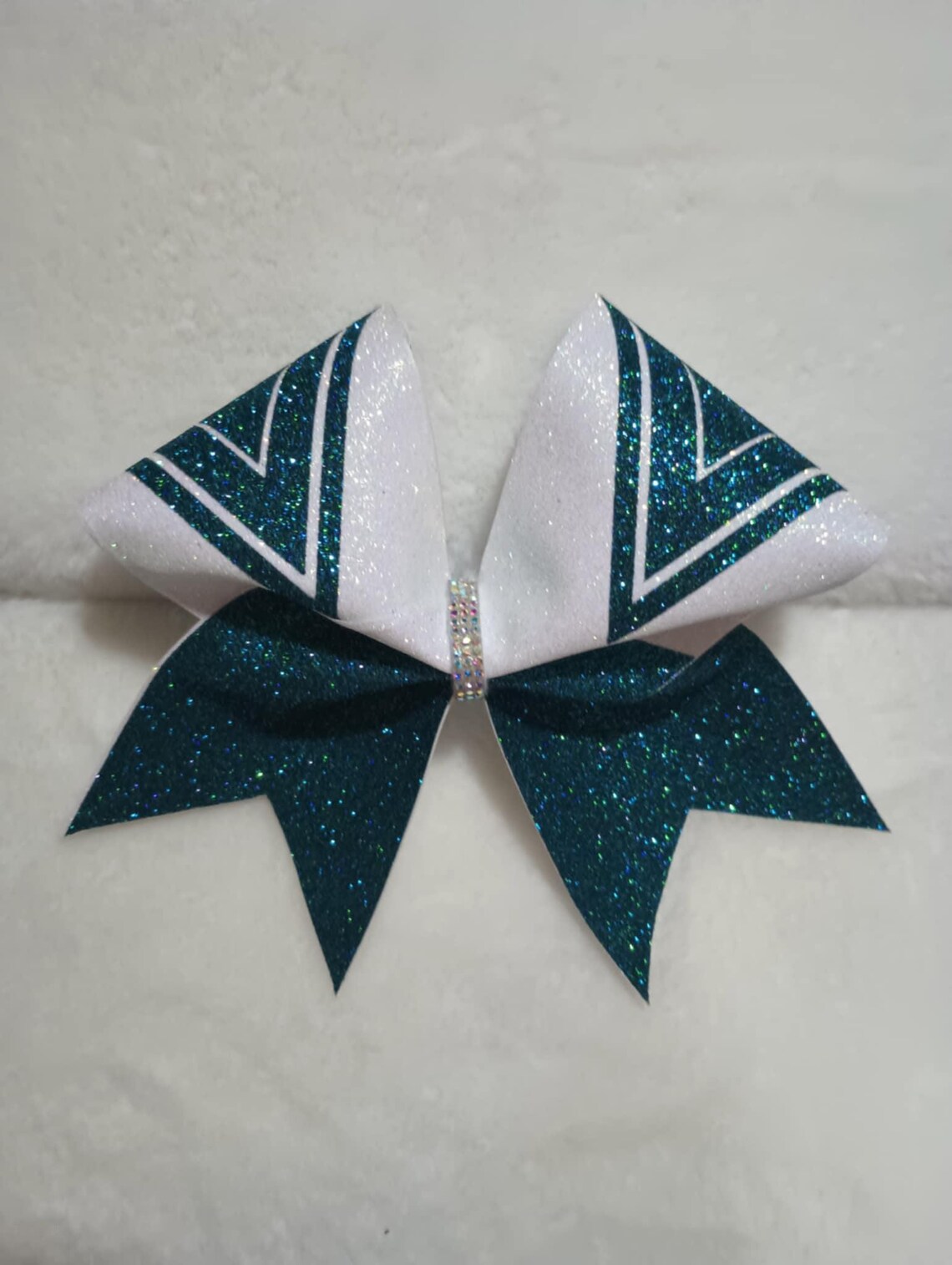 December Cheer Bow Rhinestones Glitter White All Star - Etsy