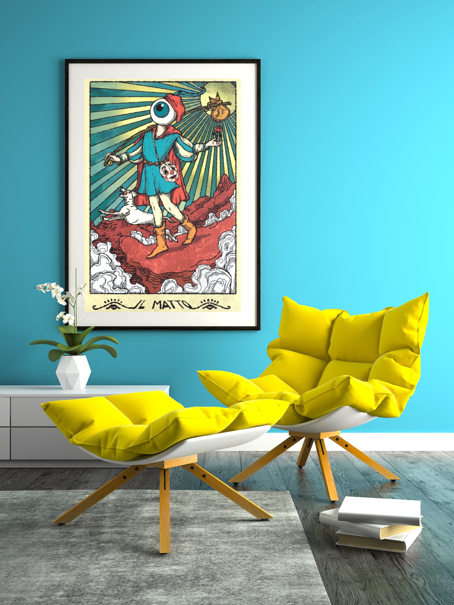 Il Matto the Fool Tarot Series Original Handmade Digital Artwork on ...