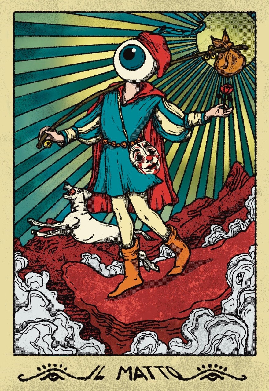 Il Matto the Fool Tarot Series Original Handmade Digital Artwork on ...