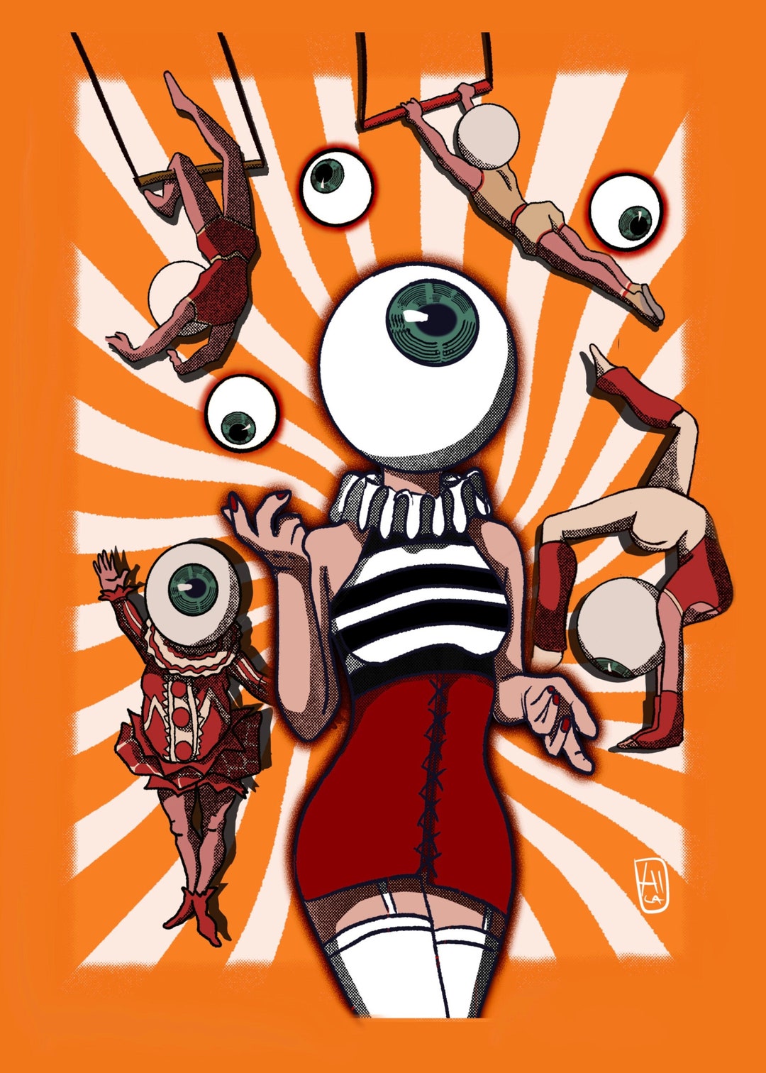 Circus Art Print Poster | 11" X 14" Wall Decor High Quality Art Print ...