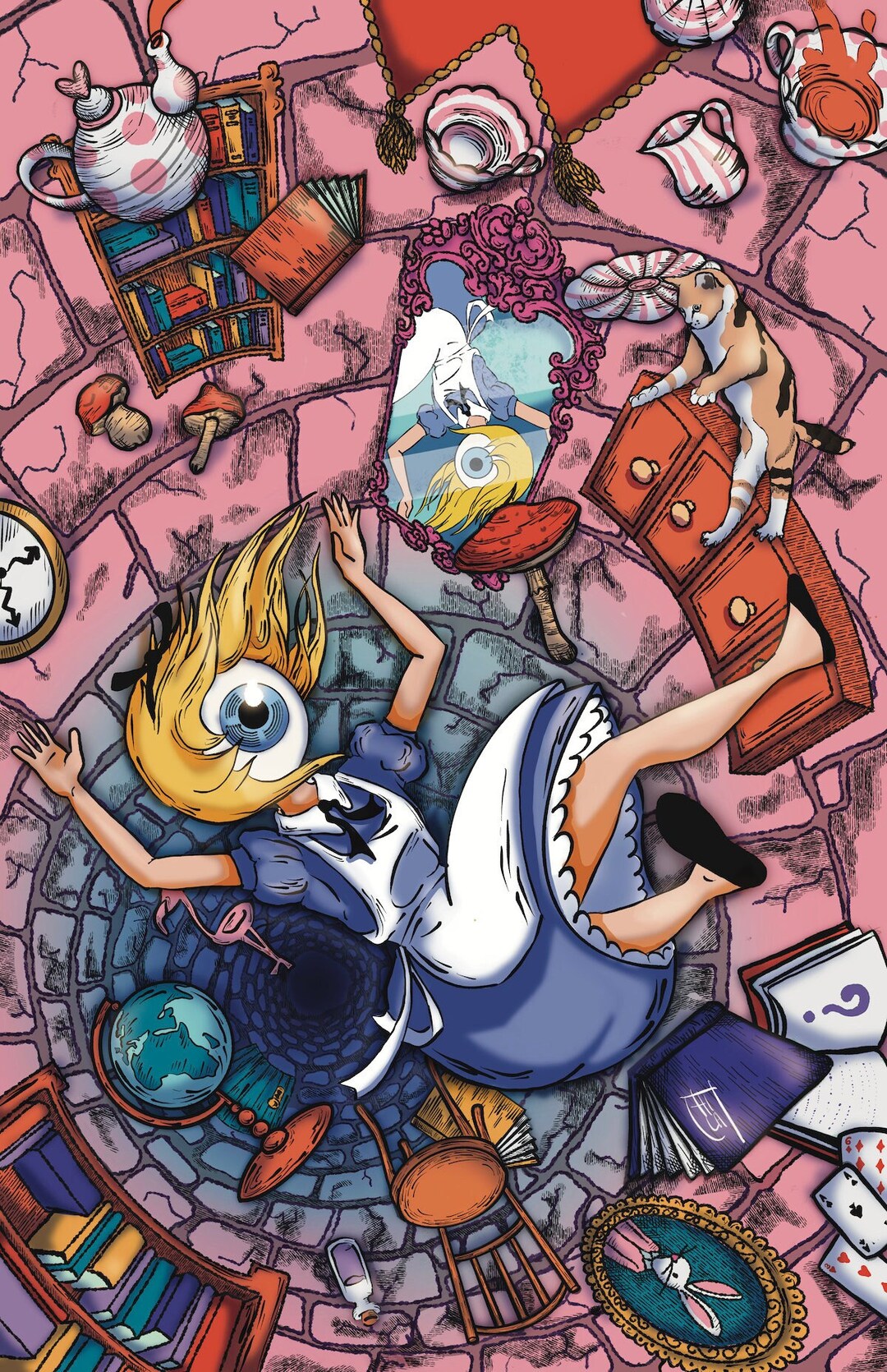 Alice in Eyeball Land | Original Handmade Digital Artwork on Matte ...