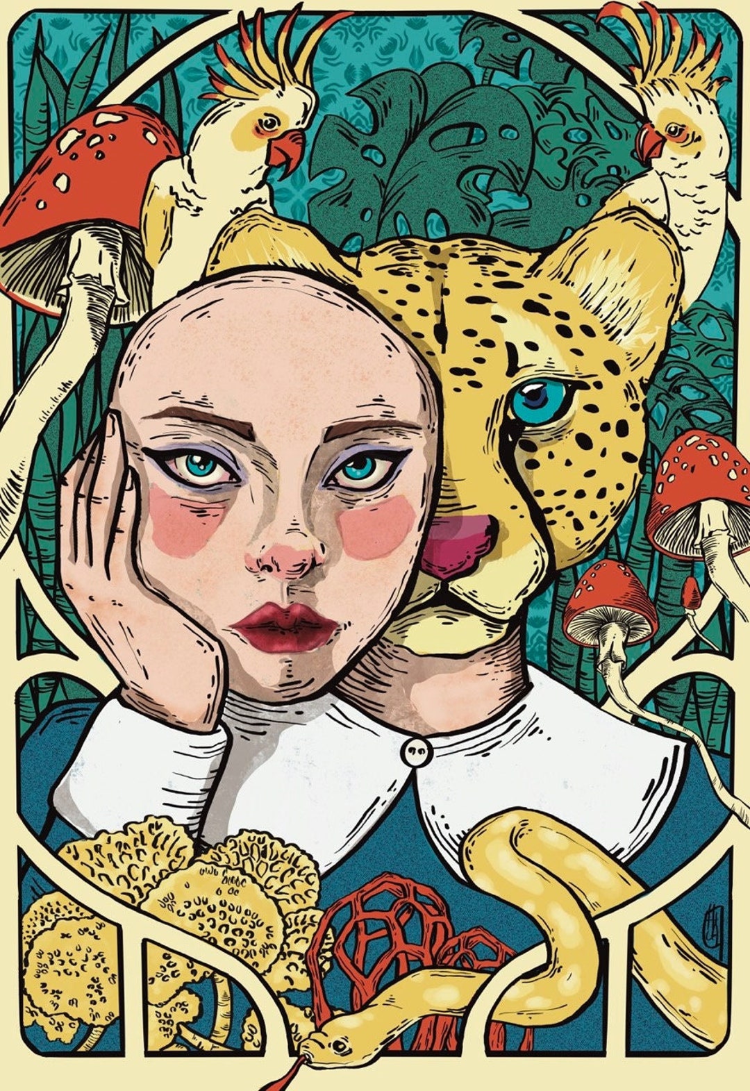 The Wildest Mask | Original Handmade Digital Artwork on Matte Vertical ...