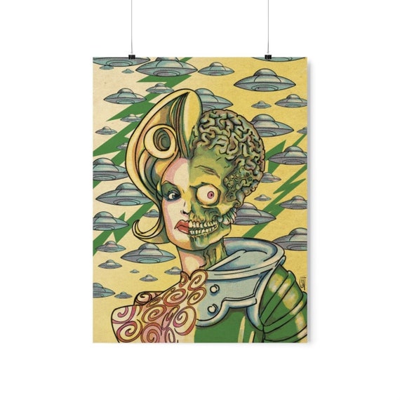 Mars Attacks Original Handmade Digital Artwork Inspired by - Etsy