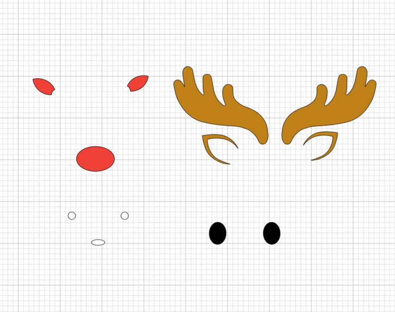 Reindeer SVG Reindeer PNG Reindeer Clip Art Reindeer Face Svg Boy ...