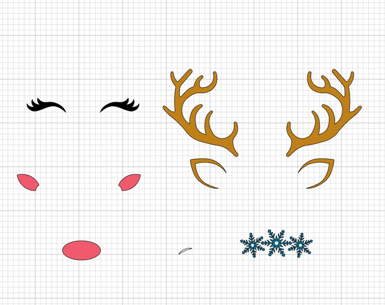 Reindeer SVG Reindeer PNG Reindeer Clip Art Reindeer Face Svg Boy ...