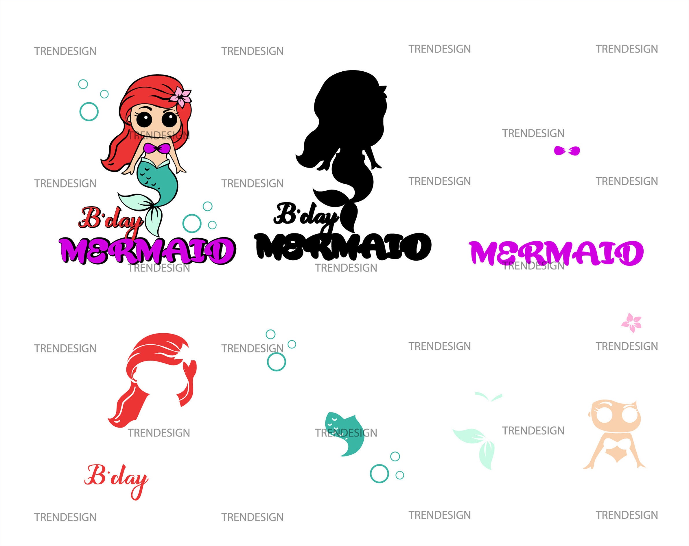 Linda sirena SVG Sirenita SVG La sirenita sirenita svg. mi - Etsy México