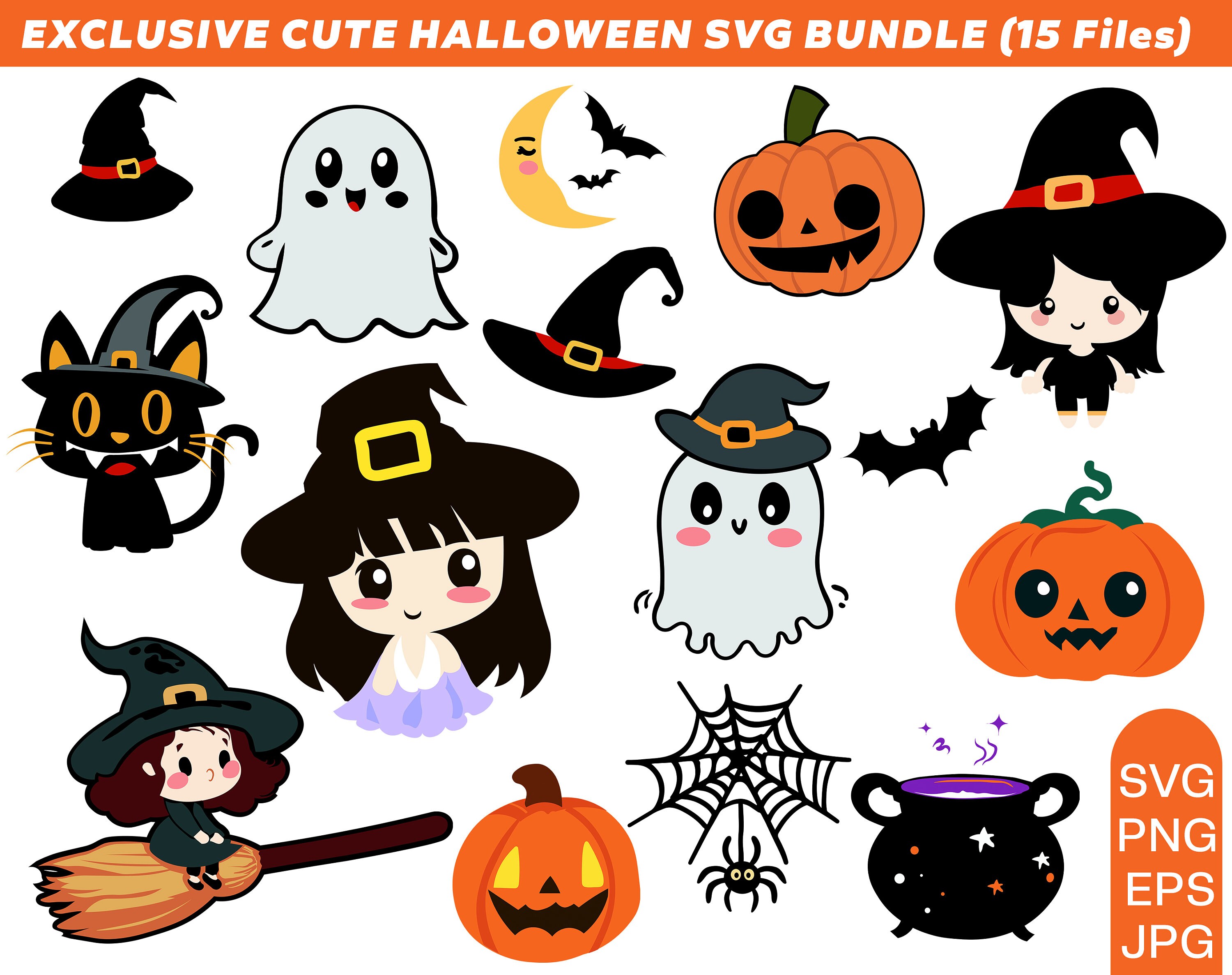 Trendy Halloween Svg, Halloween Svg Bundle, Witchy Svg, Cute Ghost Svg ...