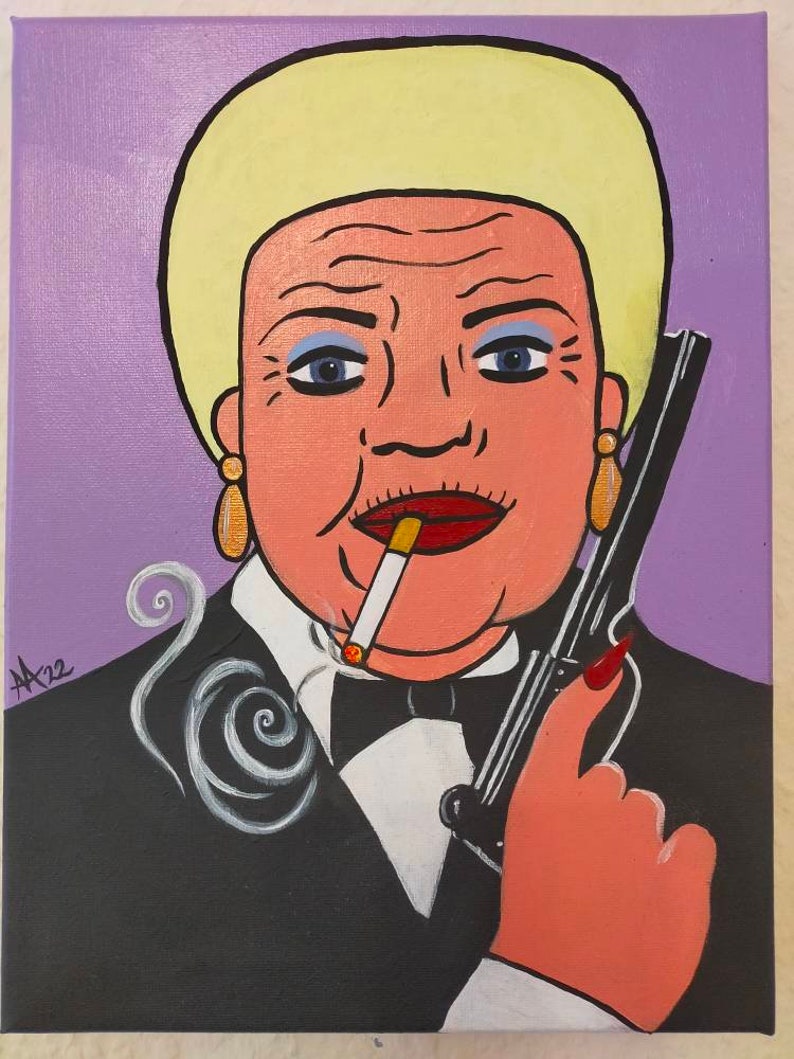 Pat Bond Pat Butcher as James Bond Original Painting - Etsy