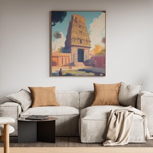 Printable South Indian Temple, Devsthanam Kovil Wall Decor Poster for ...