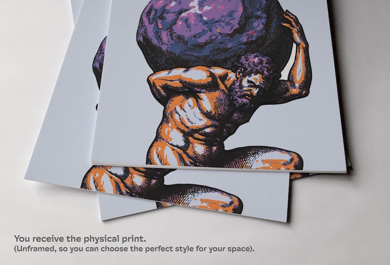 Sisyphus Motivational Poster | Albert Camus Quote Art | Office Wall ...