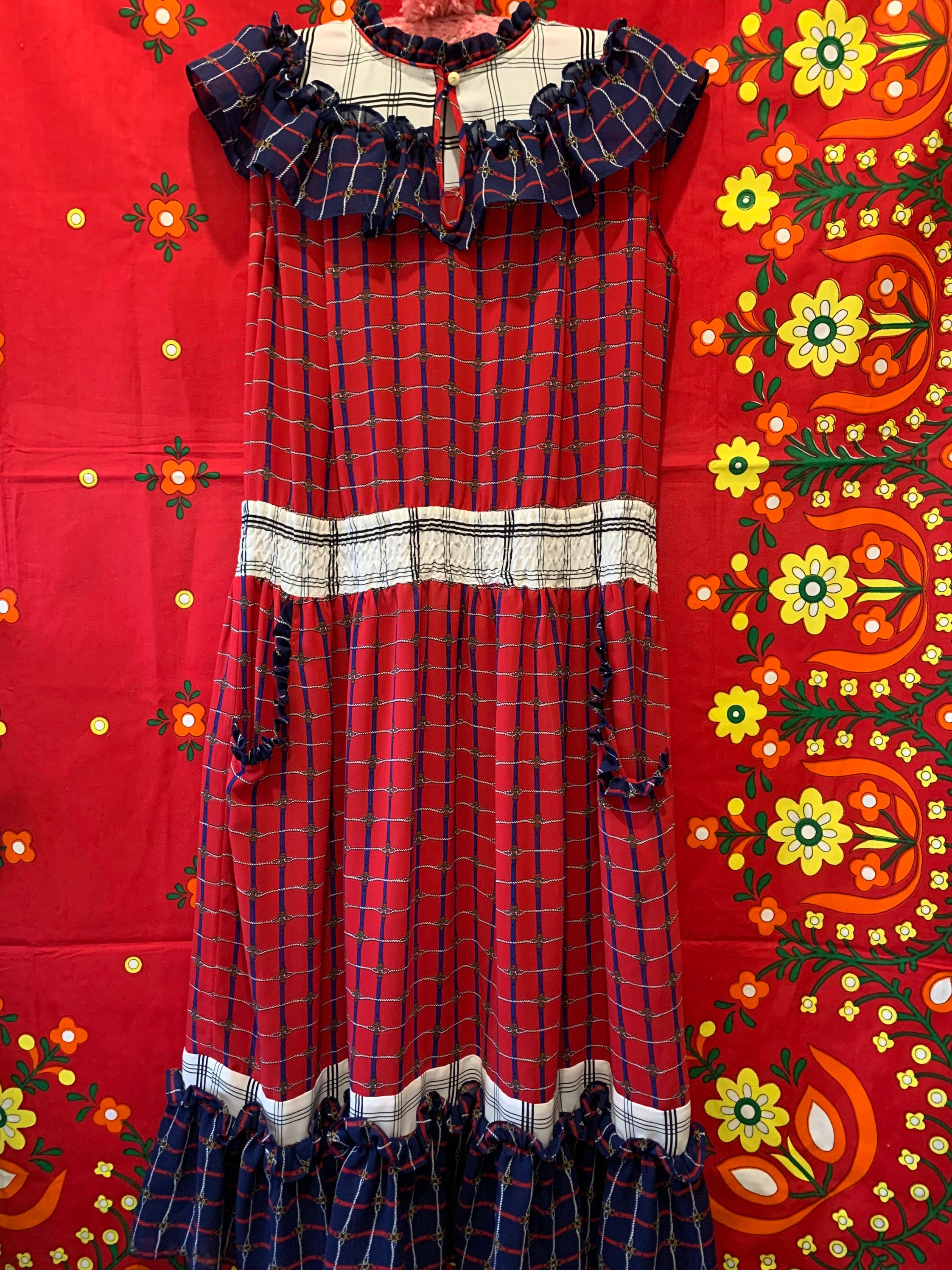 1980s Diane Freis Chain Print Dress - Etsy