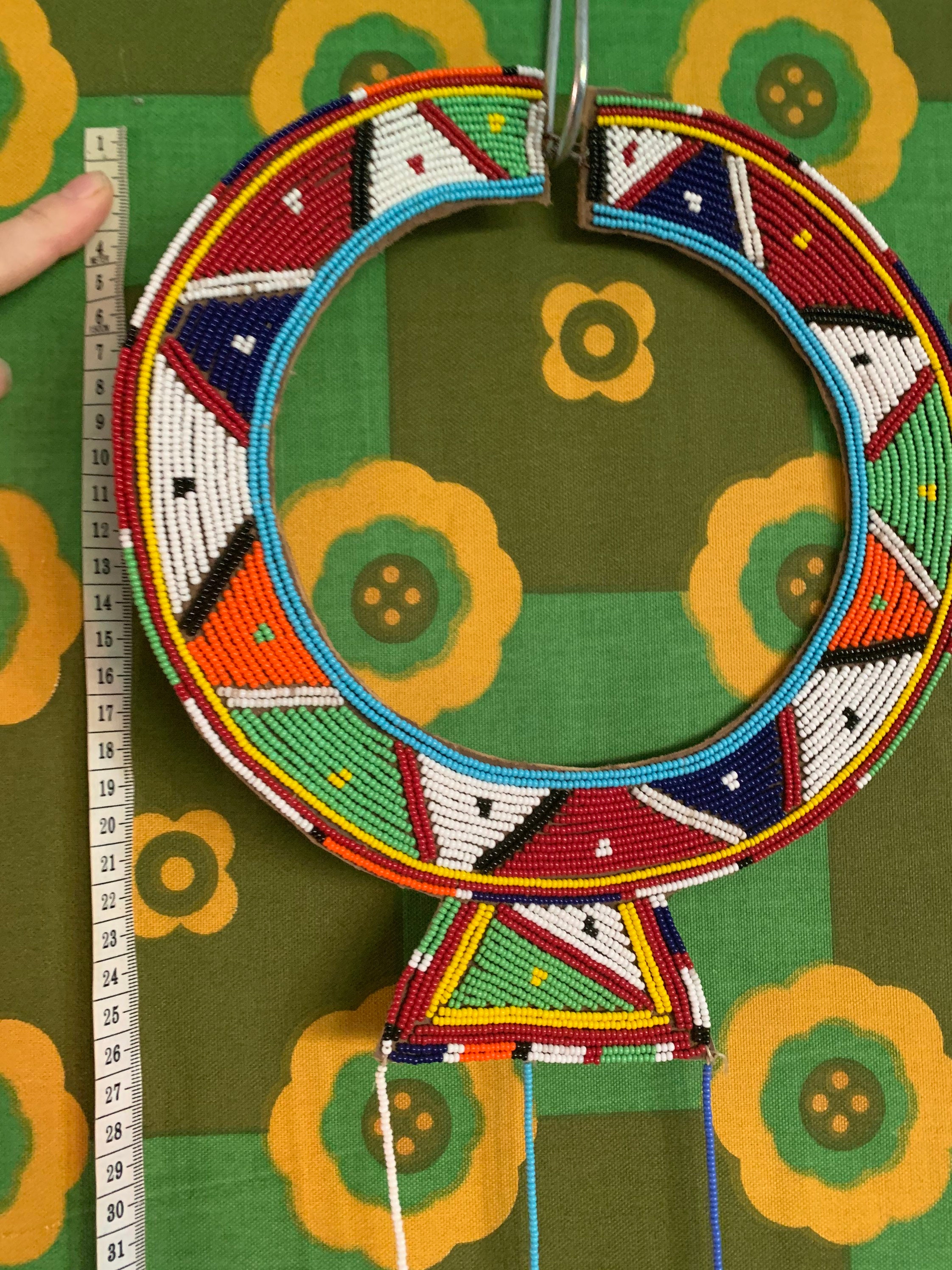 Hand Beaded Maasai Neckpiece From Kenya - Etsy