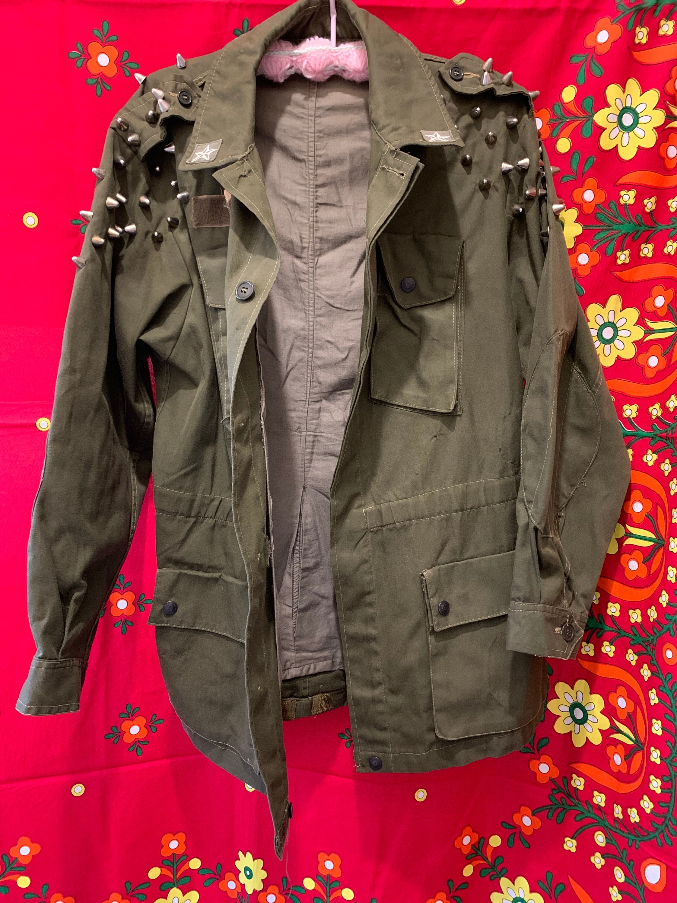 Upcycled Army Surplus Jacket With Studs - Etsy