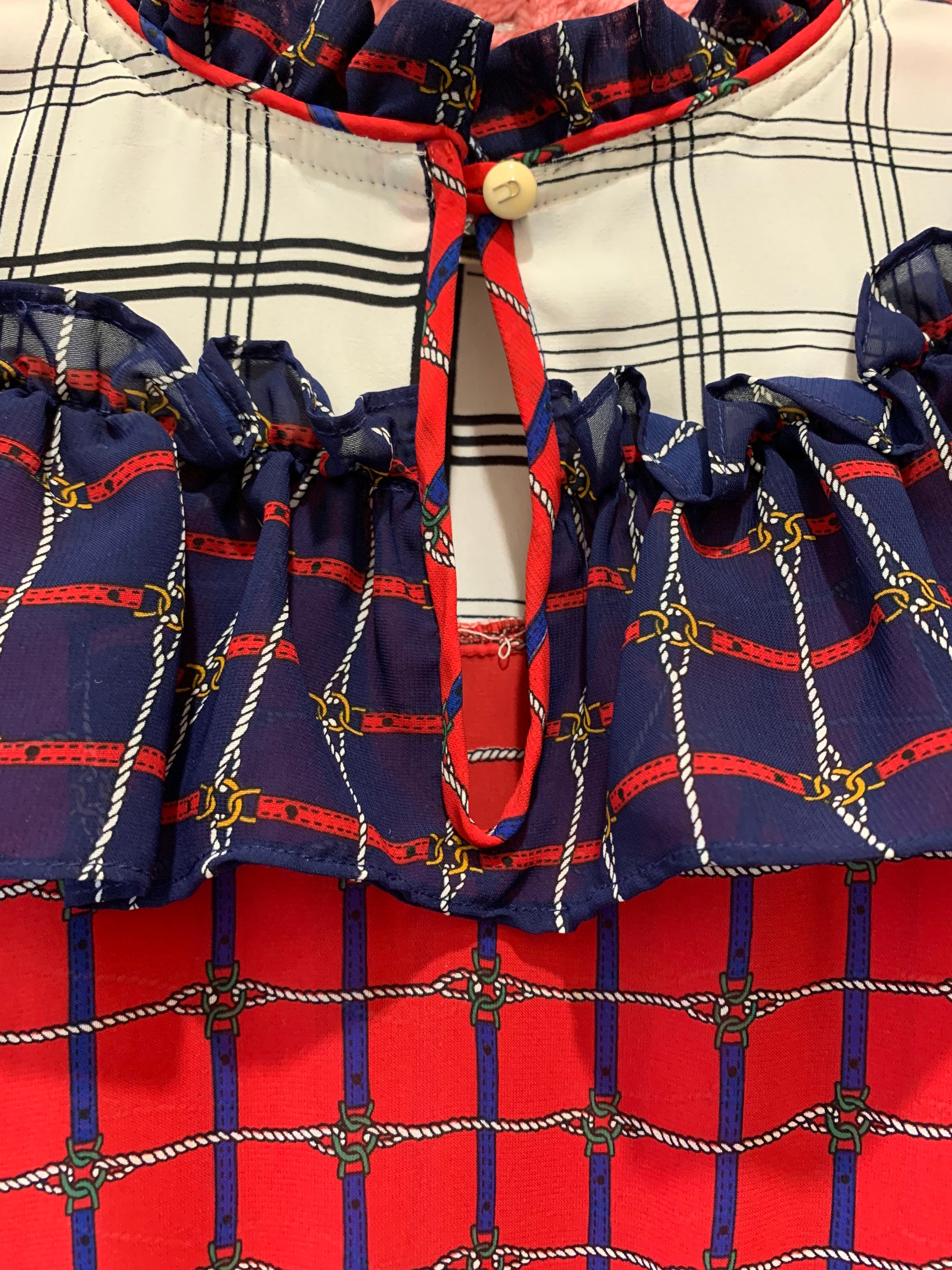 1980s Diane Freis Chain Print Dress - Etsy