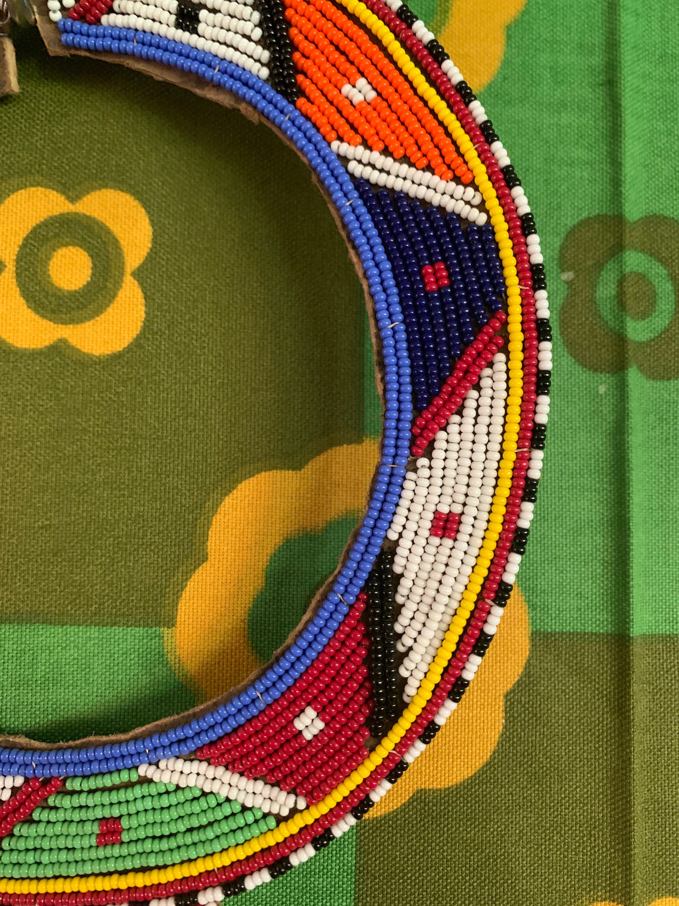 Hand Beaded Maasai Neckpiece From Kenya - Etsy