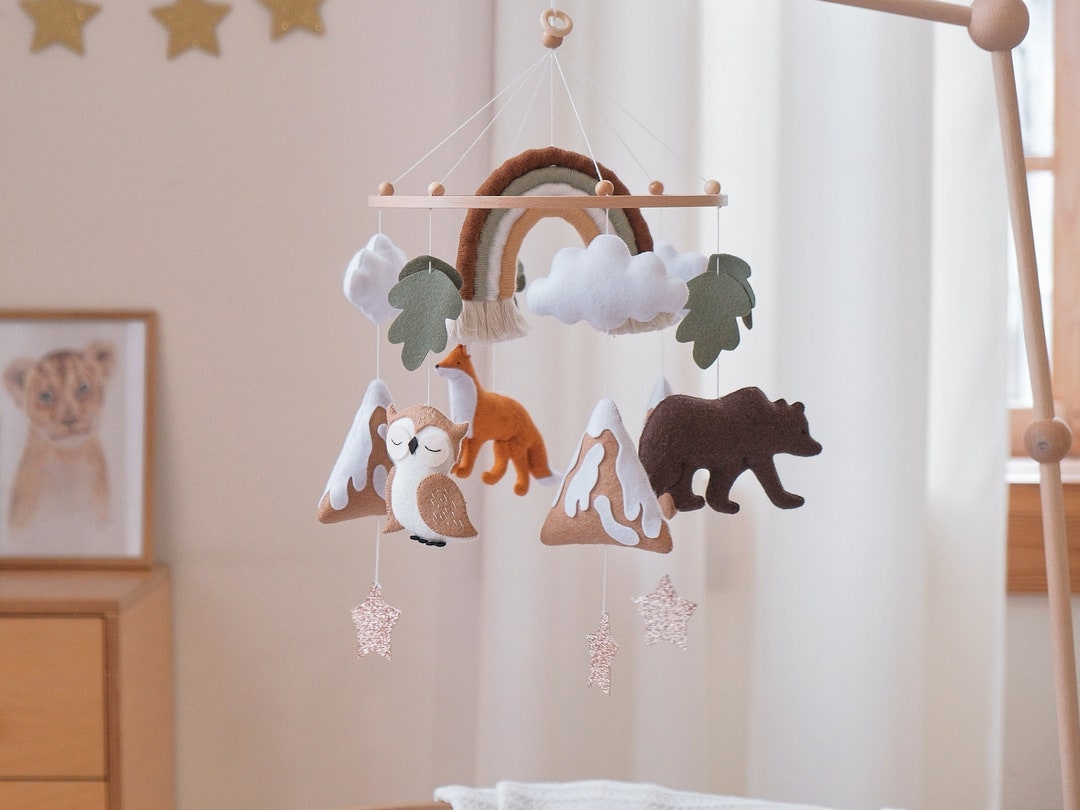 Baby Crib Mobile, Animal Baby Mobile, Woodland Mobile, Baby Mobile ...