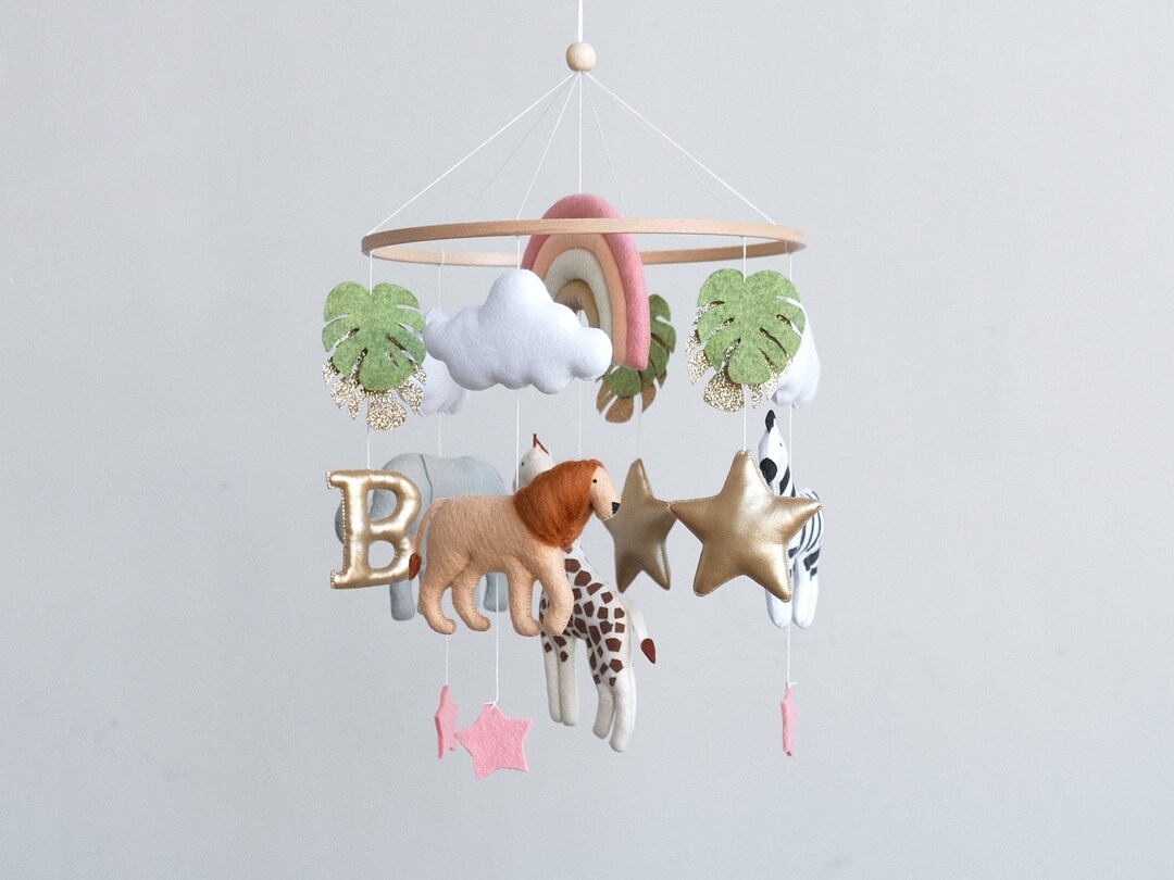 Animal Baby Mobile, Baby Mobile Girl, Nursery Mobile Baby Girl, Baby ...