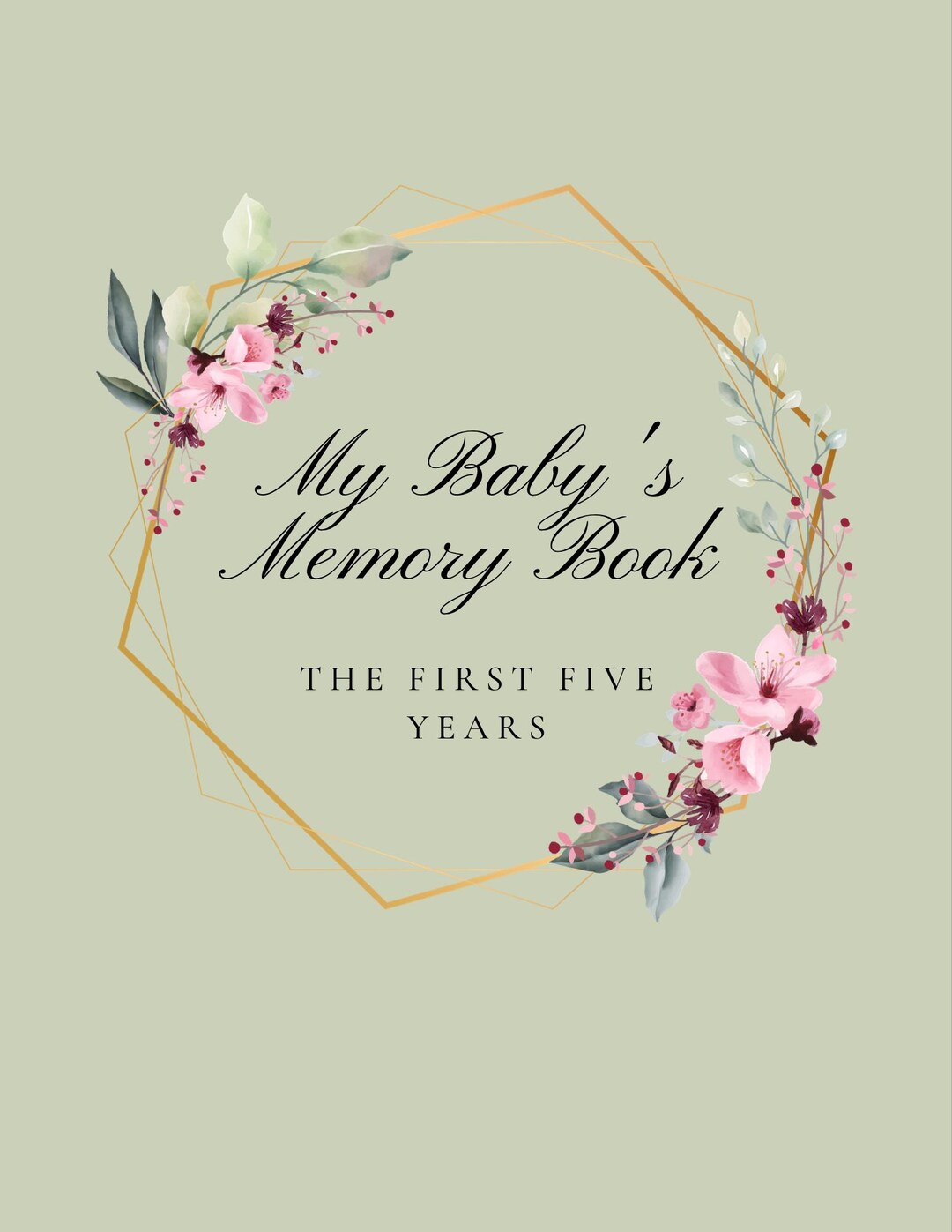 Baby Book Template, First Five Years Memory Book, Baby Milestone ...