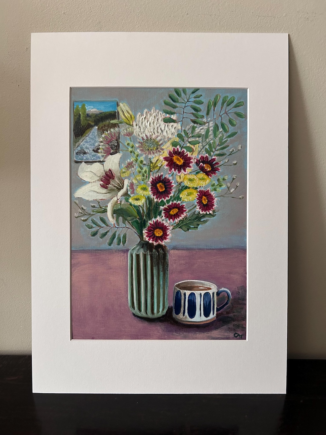 Coffee Break - an Original A4 Still Life Oil Painting in an A3 Mount ...