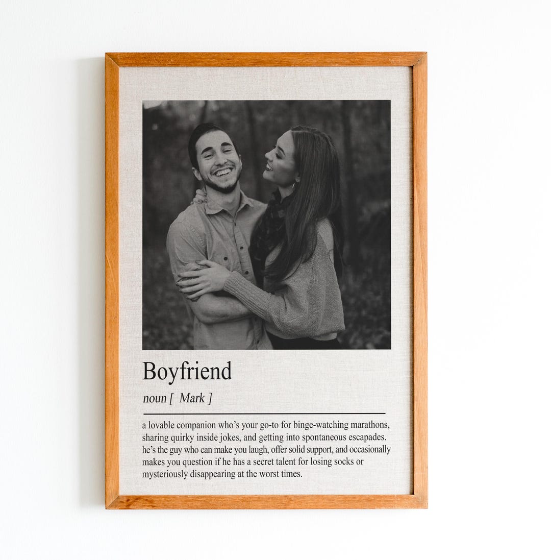 Boyfriend Definition Print Wall Art Print Digital Gifts Boyfriend Wall ...