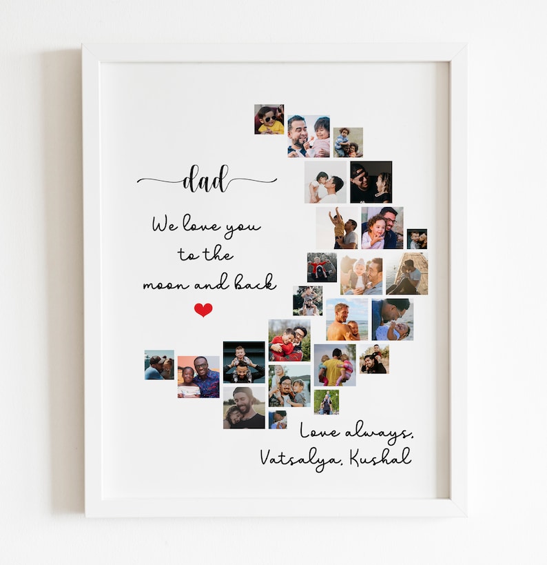 Daddy Collage Gift Collage for Dad Photo Collage - Etsy