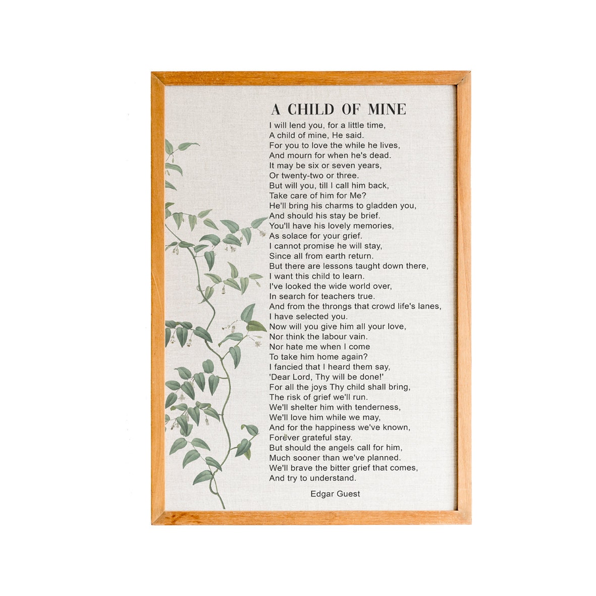 A Child of Mine, Edgar Guest Poem - Girl, Boy, Gender Neutral ...