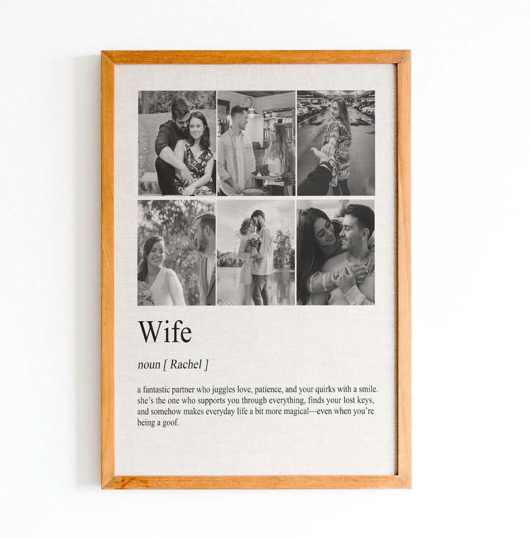 Personalised Wife Definition Print Wife Birthday Gift, Anniversary Gift ...
